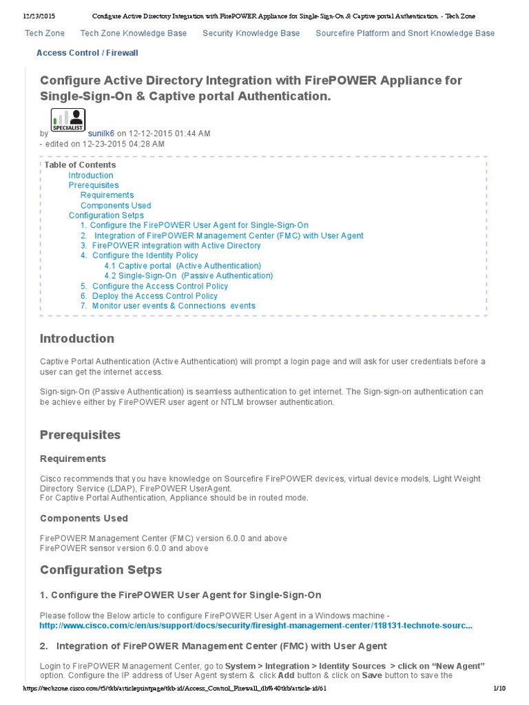 Configure Ad Integration and Captive Portal Authentication. - Tech Zone ...
