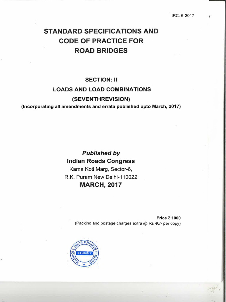 Irc 6-2017 PDF | PDF | Bridge | Vehicles