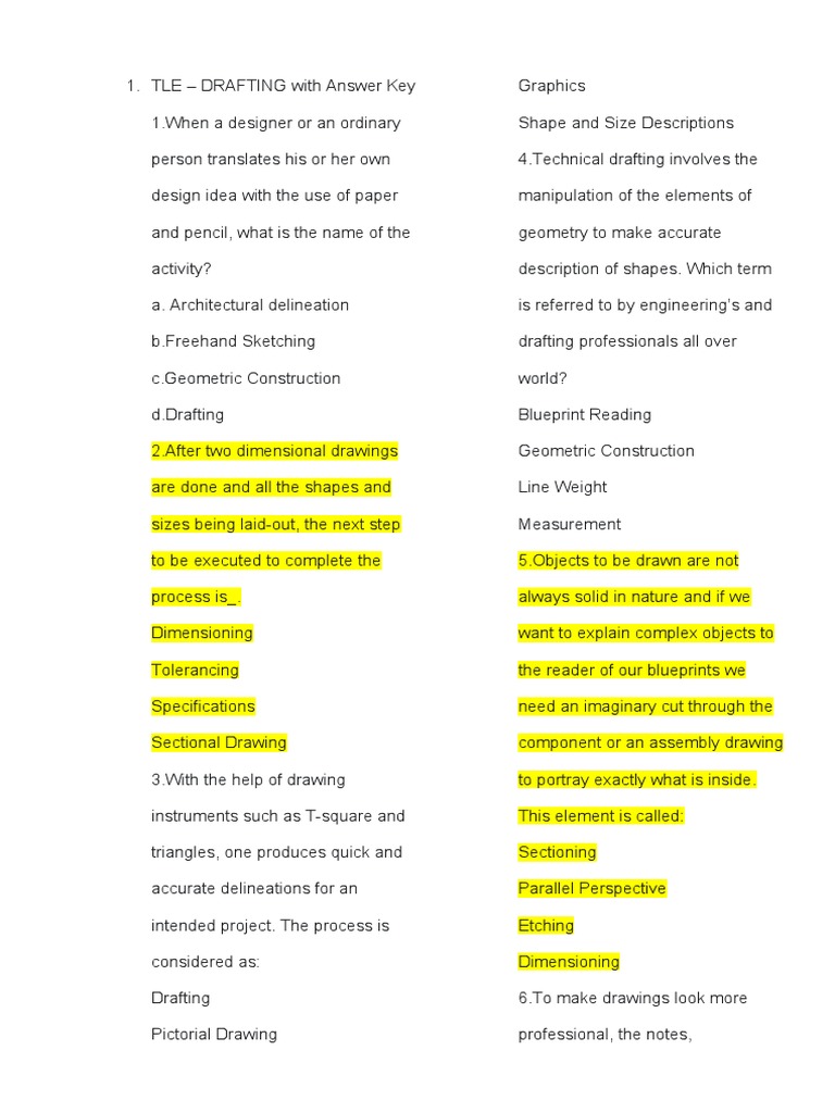 TLE Draft | PDF | Technical Drawing | Perspective (Graphical)
