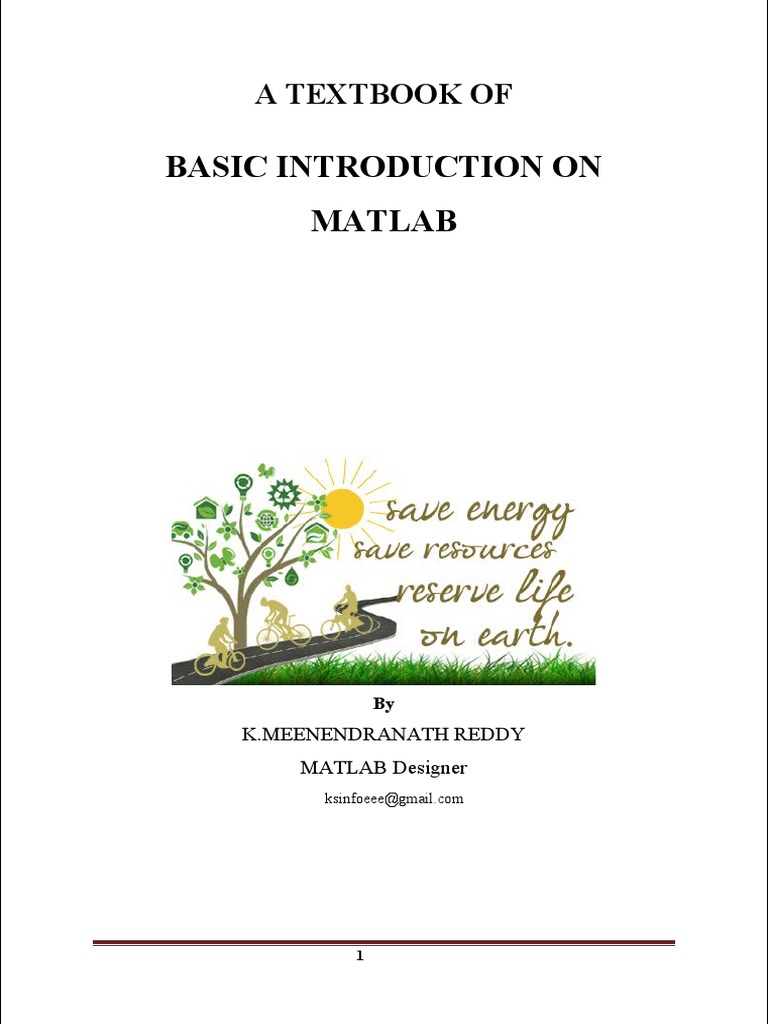 Basic Introduction On Matlab: A Textbook of | PDF | Matlab | Computer Programming