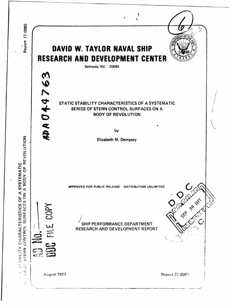 Research and Development Center: - David W. Taylor Naval | PDF ...
