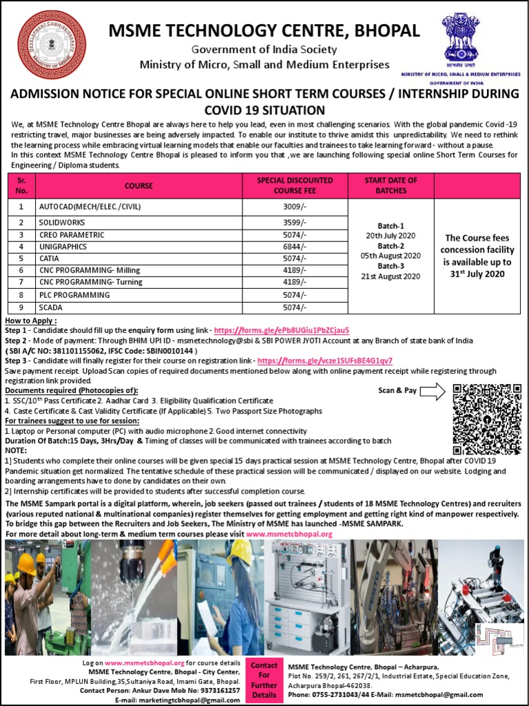 Msme Technology Centre, Bhopal | PDF | Receipt | Computing And Information Technology
