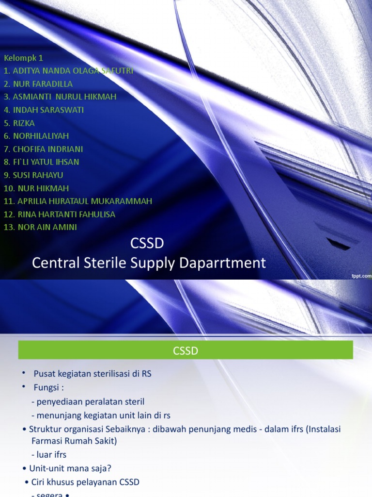 CSSD Di Rumah Sakit | PDF