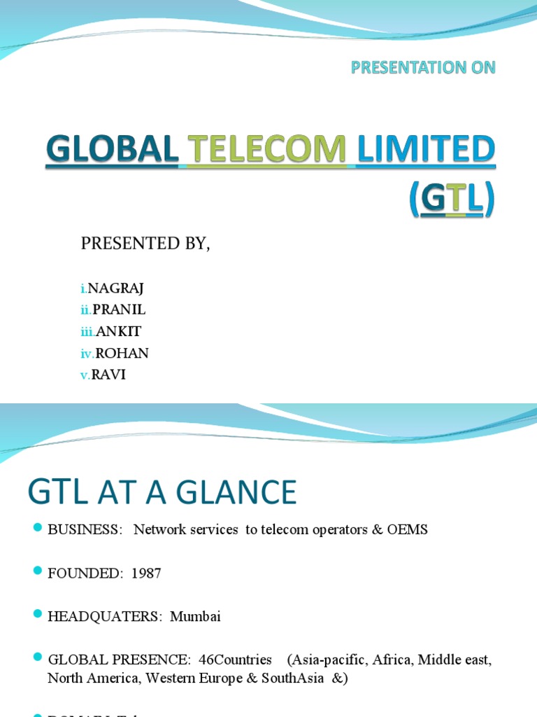 GTL PPT 2010 | PDF | Infrastructure | Employment