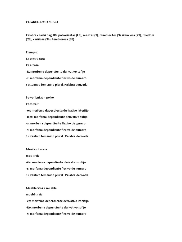 Palabra Chachi | PDF | Artes del Lenguaje y Comunicación | Estudios de ...