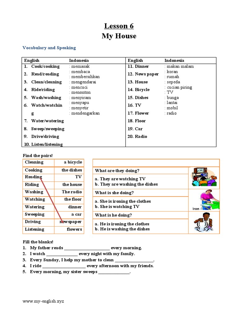 Lesson 6 My House: Vocabulary and Speaking | PDF