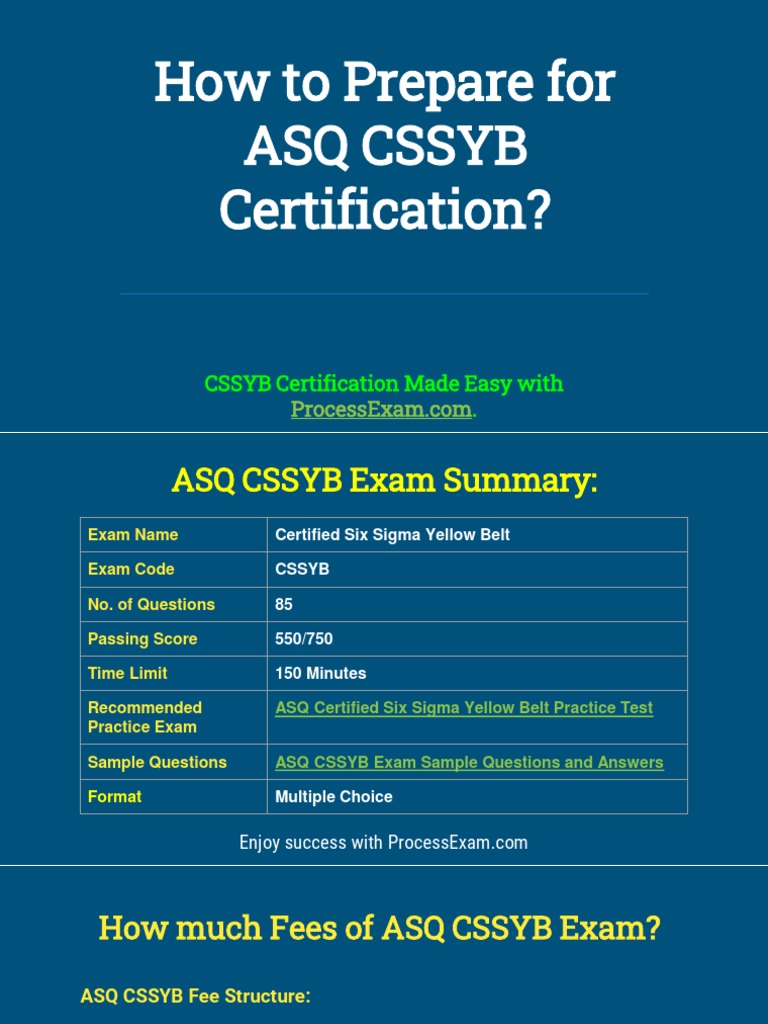 How To Prepare For Asq Cssyb Certification? | PDF | Six Sigma | Test ...