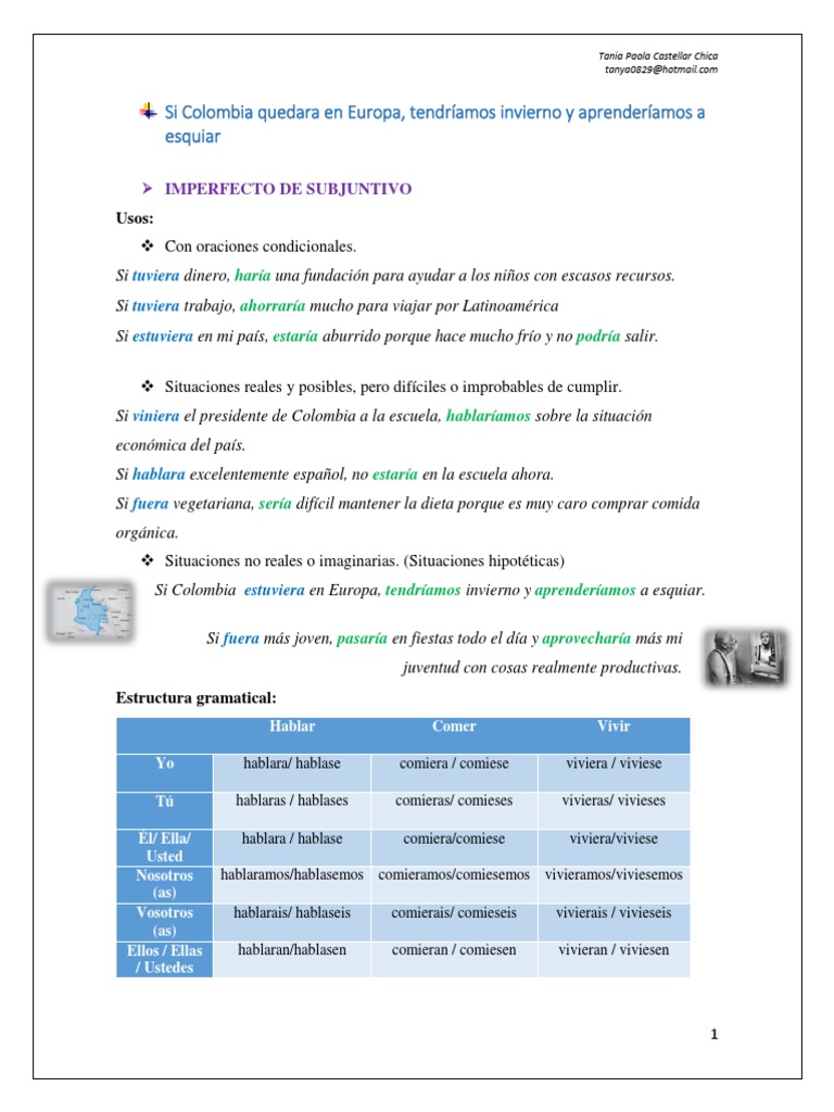 018 - Teoría de Imperfecto de Subjuntivo | PDF