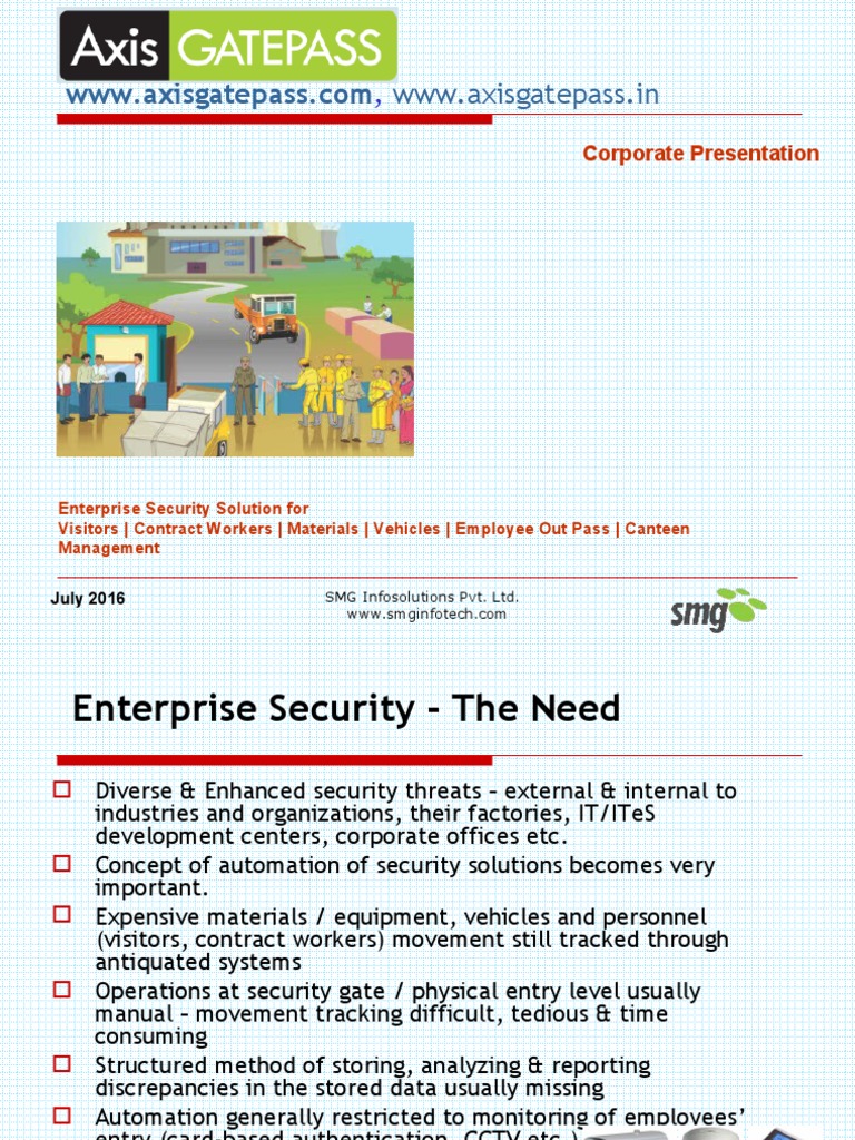 Axis Gatepass Presentation - Web For RGP-NRGP | PDF | Automation ...