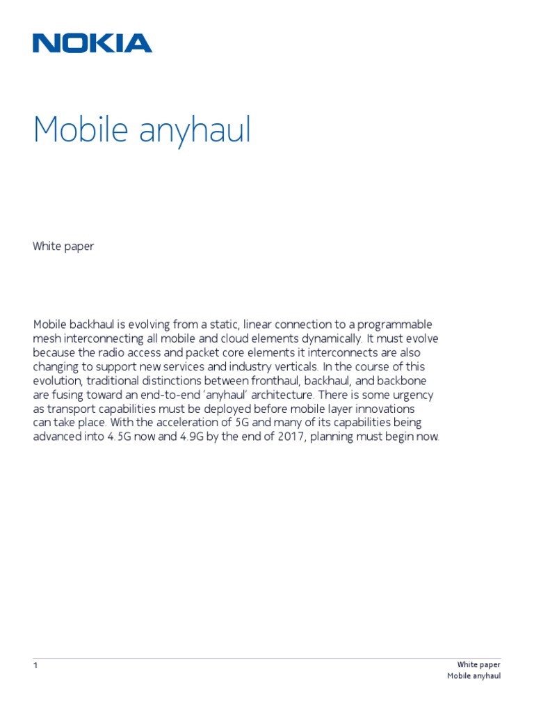 Nokia Mobile White Paper | PDF | Computer Network | Network Topology