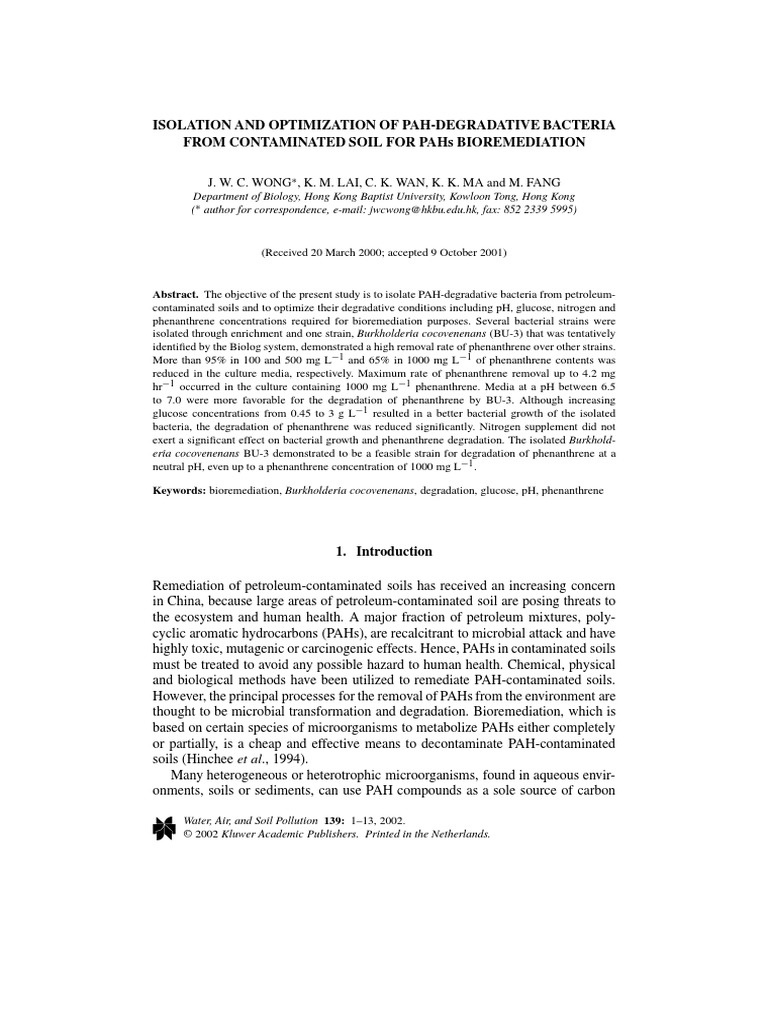 Fulltext | PDF | Polycyclic Aromatic Hydrocarbon | Soil