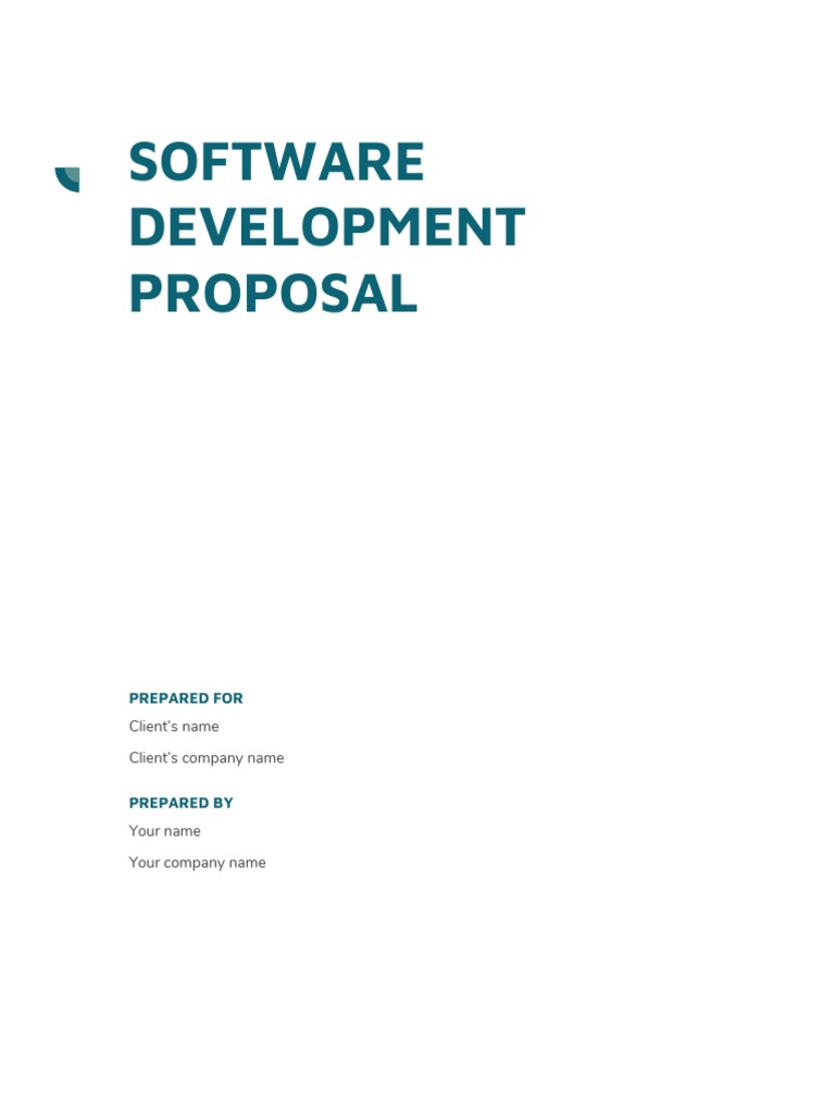 Software Development Proposal Template | PDF | Software Release Life ...
