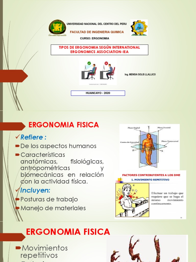 Tipos de Ergonomia Según International Ergonomics Association-Iea | PDF