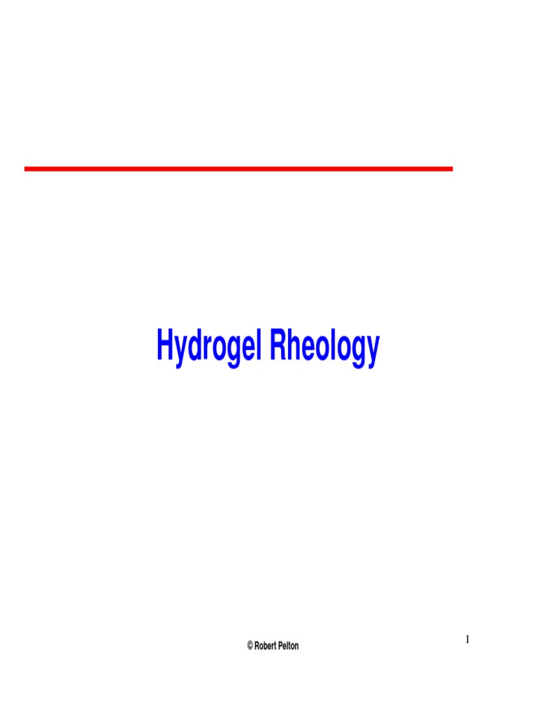 Hydrogel Rheology | PDF | Rheology | Viscosity