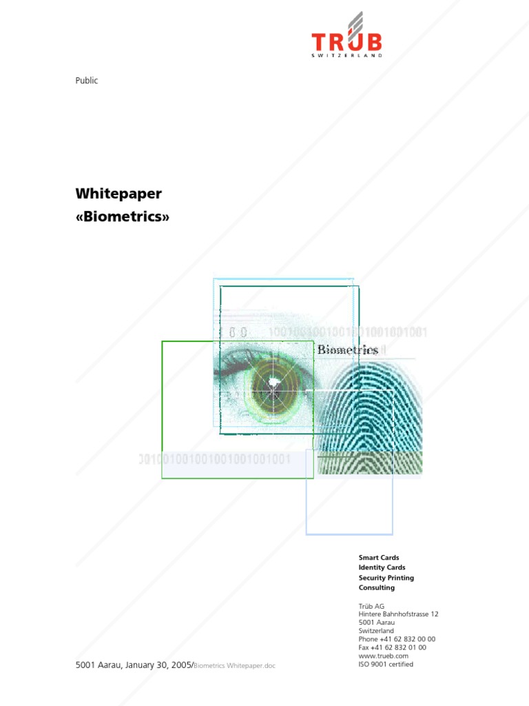 Bio Metrics Whitepaper | PDF | Biometrics | Authentication