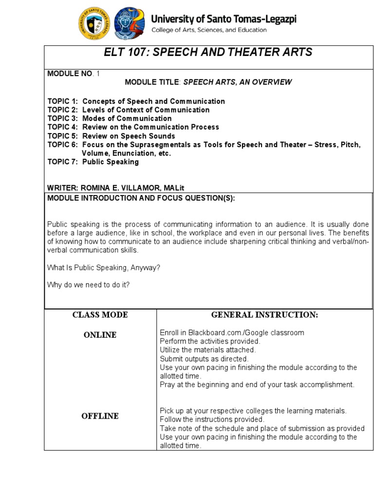 Overview of Speech and Public Speaking | PDF | Public Speaking | Speech