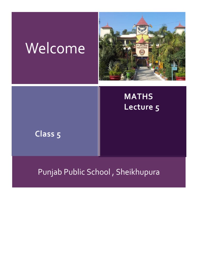 Welcome: Maths | PDF