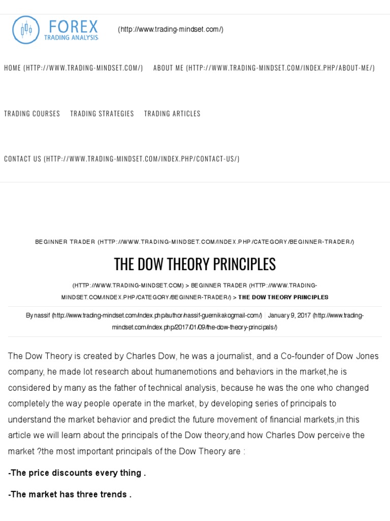 The Dow Theory Principles | PDF | Technical Analysis | Financial Economics
