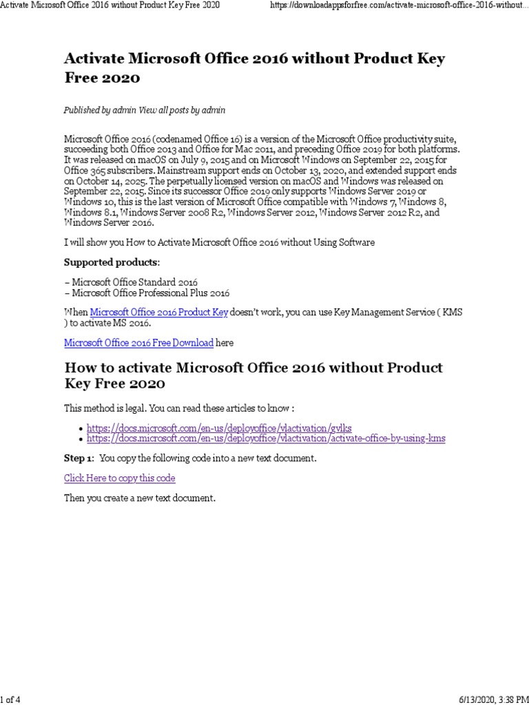 Windows ND Office Offline Activation Guidelines | PDF | Microsoft ...