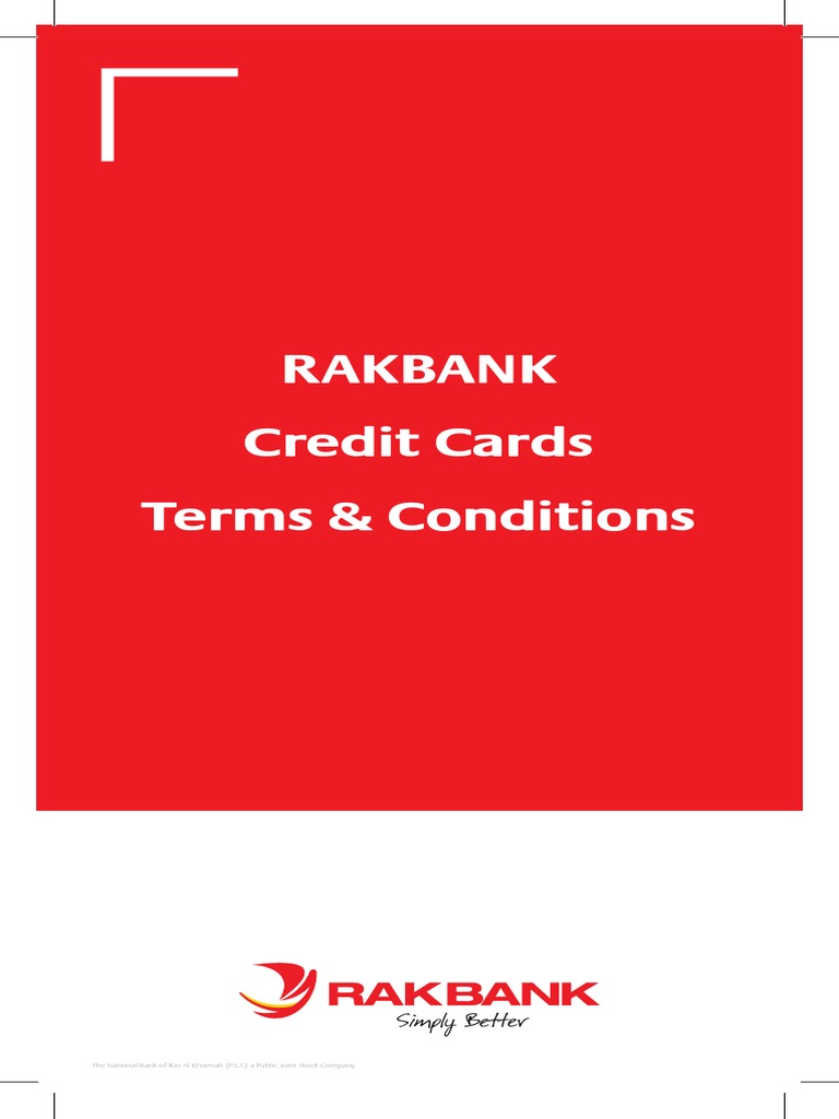 RAKBANK Credit Cards Terms & Conditions | PDF | Credit Card | Payments