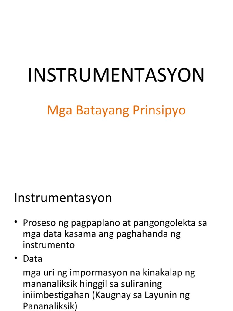 5 Instrumentasyon | PDF