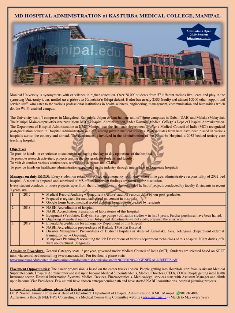 MDHA Write-Up For Prospective Students | PDF | Academia | Health Care