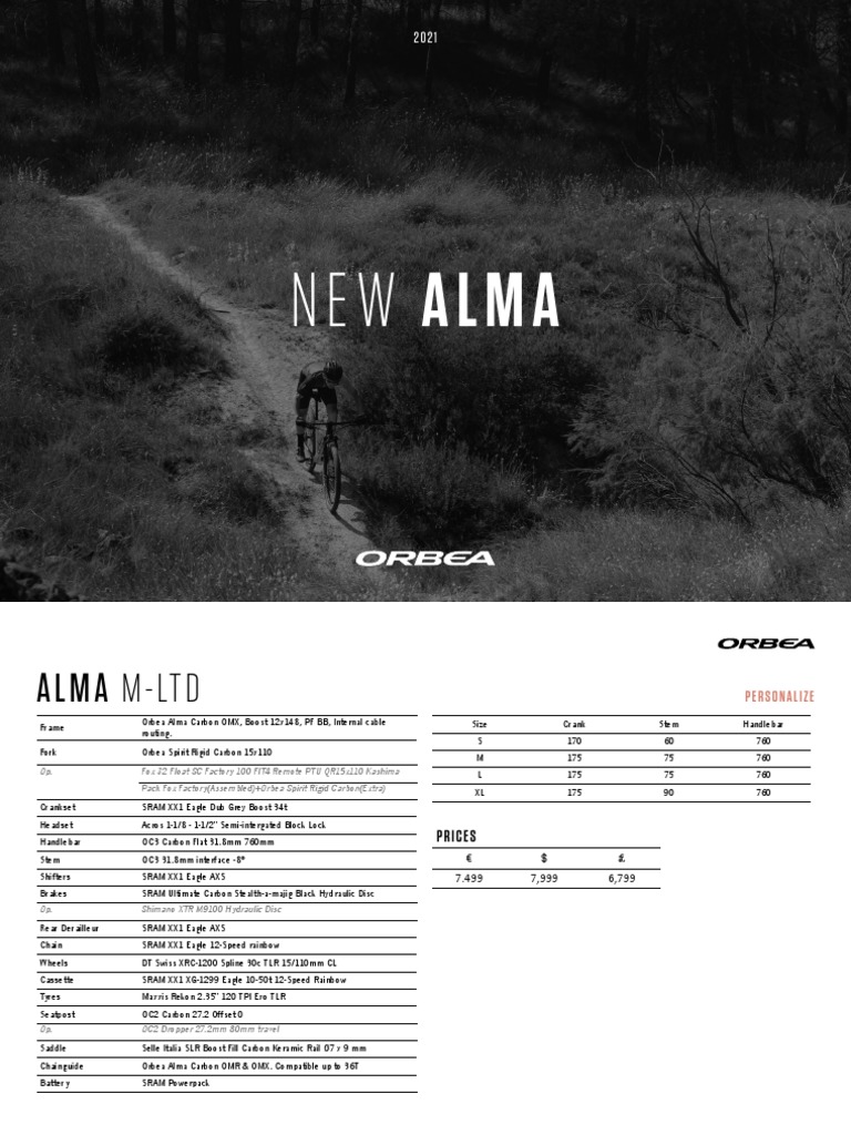 Orbea Alma 2021 | PDF | Human Powered Vehicles | Human Powered Transport
