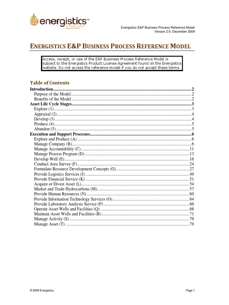 E&p Business Process Reference Model | PDF | Strategic Management ...