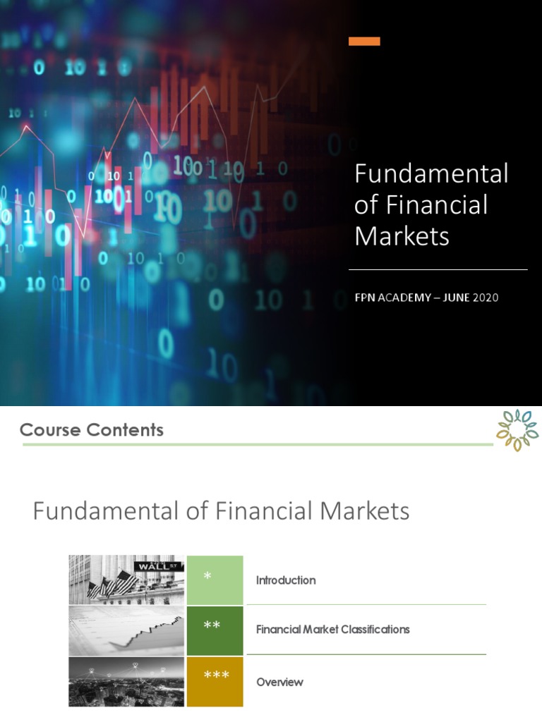 Fundamentals of Financial Market | PDF | Financial Markets | Capital Market