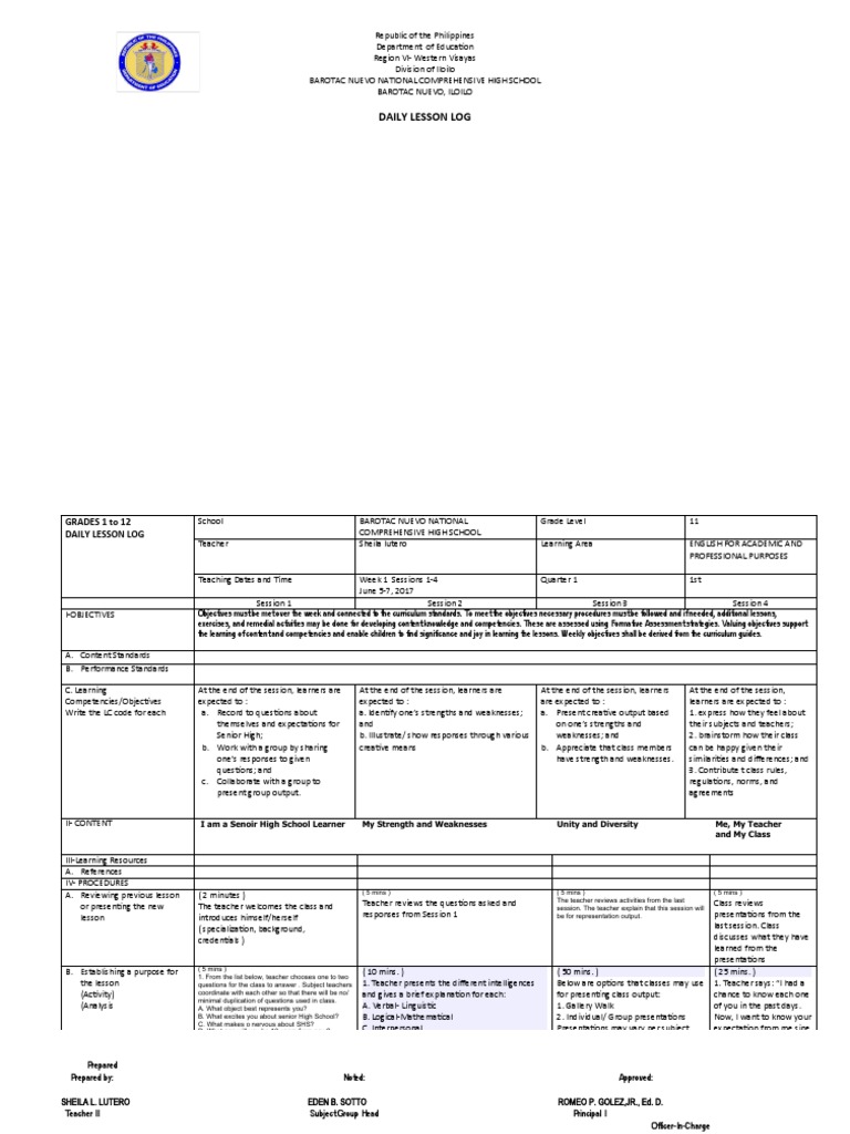 DLL Eapp | PDF | Curriculum | Neuropsychology