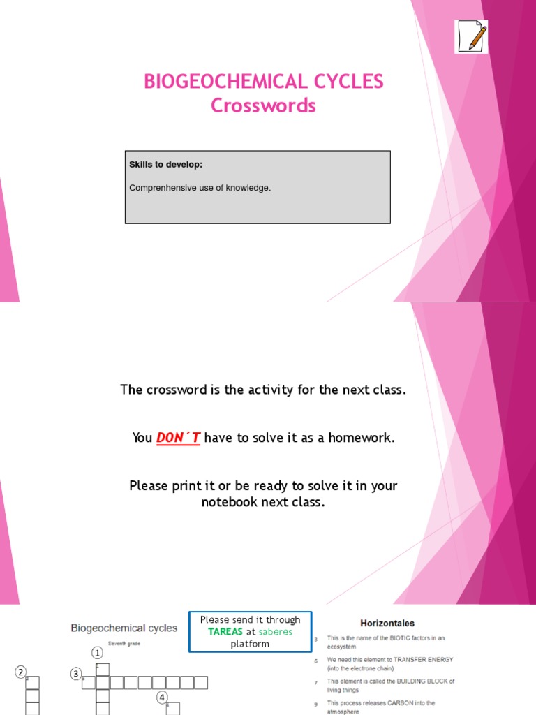 Biogeochemical Cycles Crosswords: Skills To Develop | PDF | Career ...