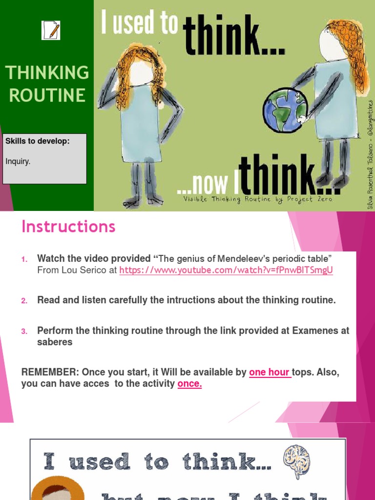 Thinking Routine: Skills To Develop | PDF