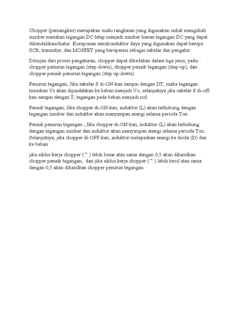 Kesimpulan Chopper | PDF