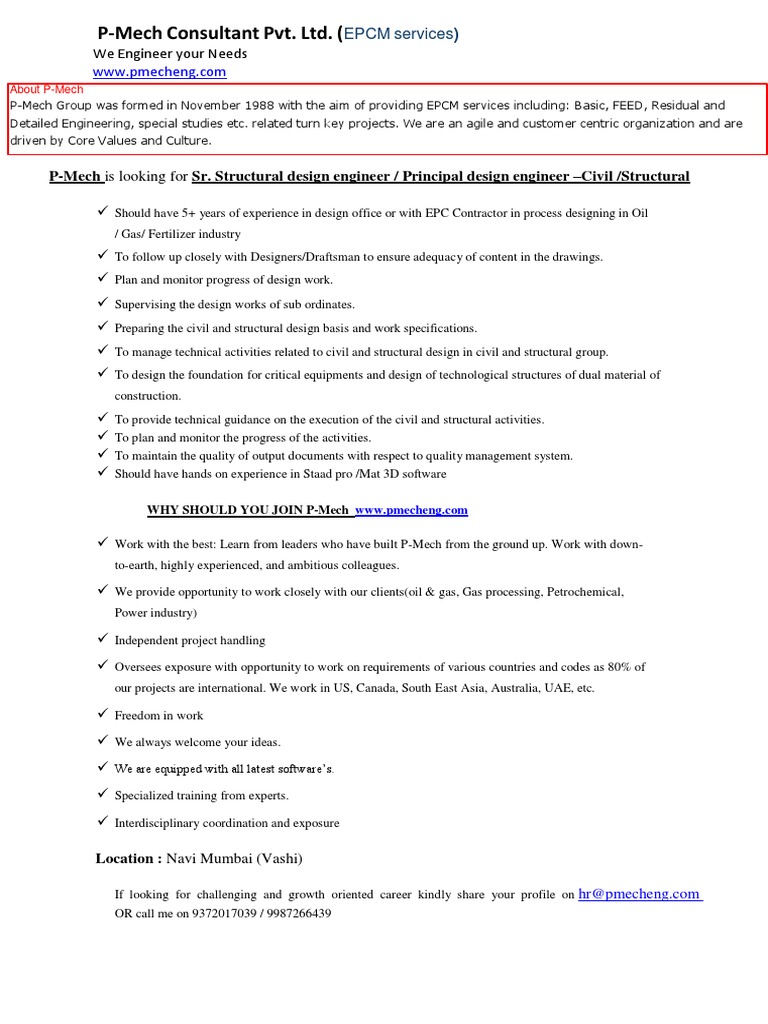 Principal Design Engineer | PDF | Engineer | Design