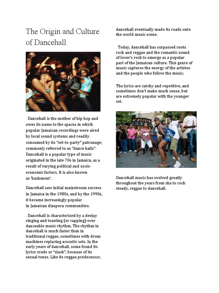 The Origin and Culture of Dancehall | PDF