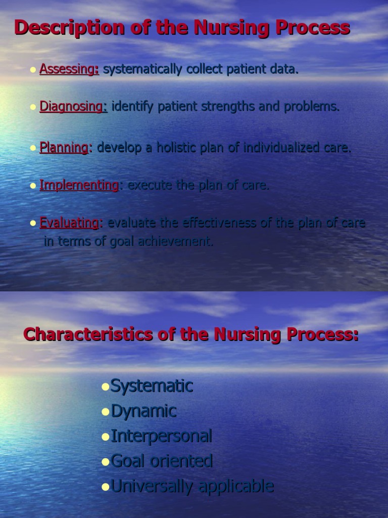 Description of The Nursing Process | PDF | Critical Thinking | Nursing