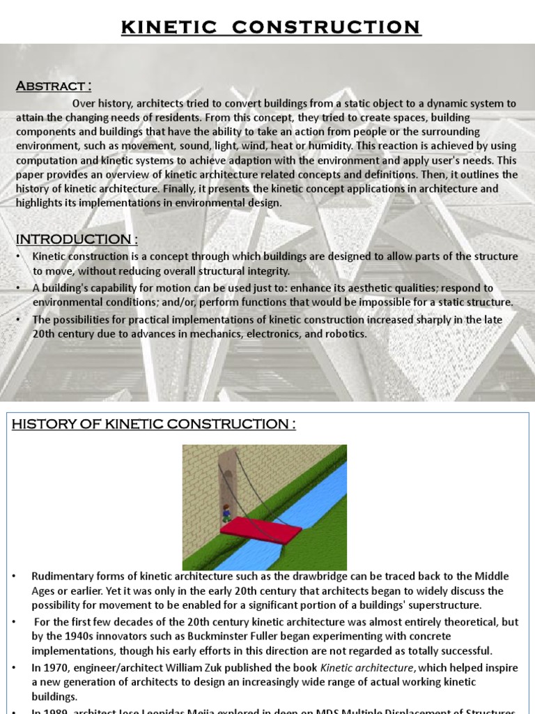 Kinetic Construction PDF | PDF | Science | Science And Technology