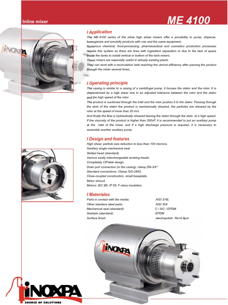 Bomba Mixer | PDF | Pump | Shear Stress