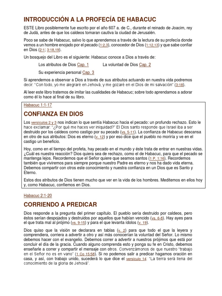 Introducción a la Profecía de Habacuc | PDF | Asiria | Profecía