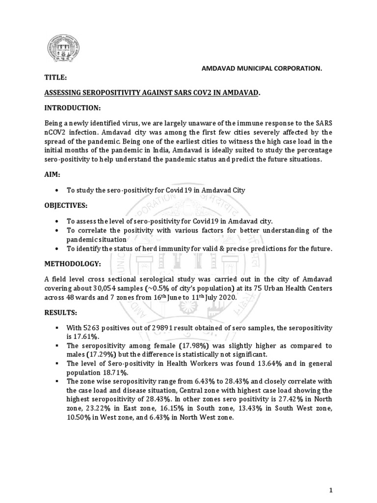 Executive Summary Antibody Article Final1 | PDF | Pandemic | Immunity ...