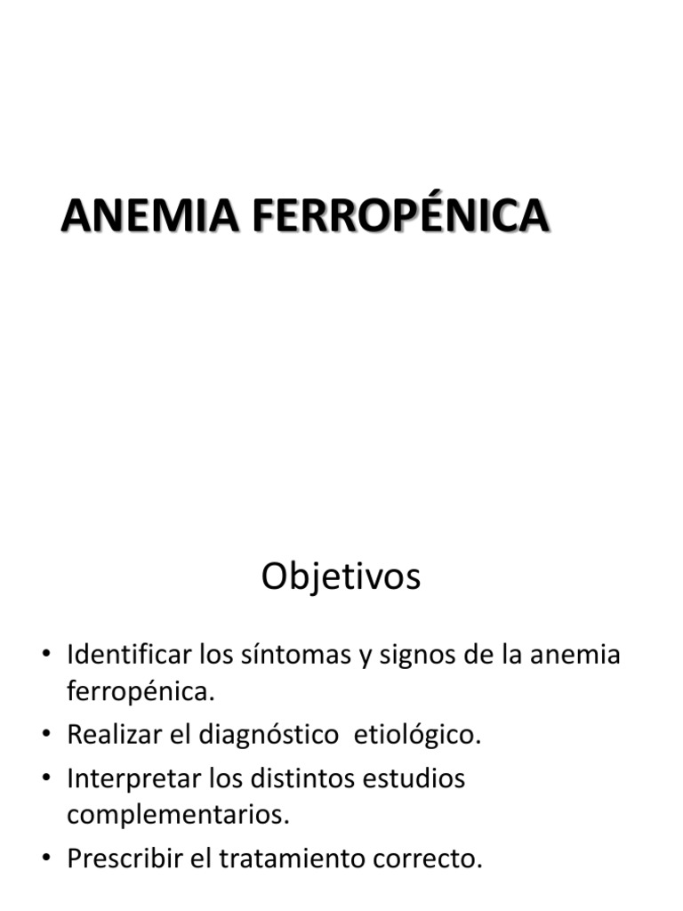 Anemia Ferrope Nica | PDF | Especialidades Medicas | Medicina