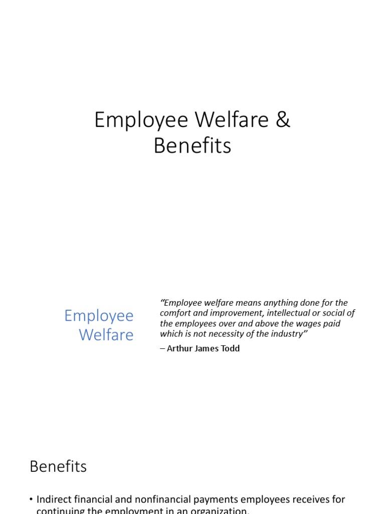 Employee Welfare & Benefits Guide | PDF | Employee Benefits | Pension