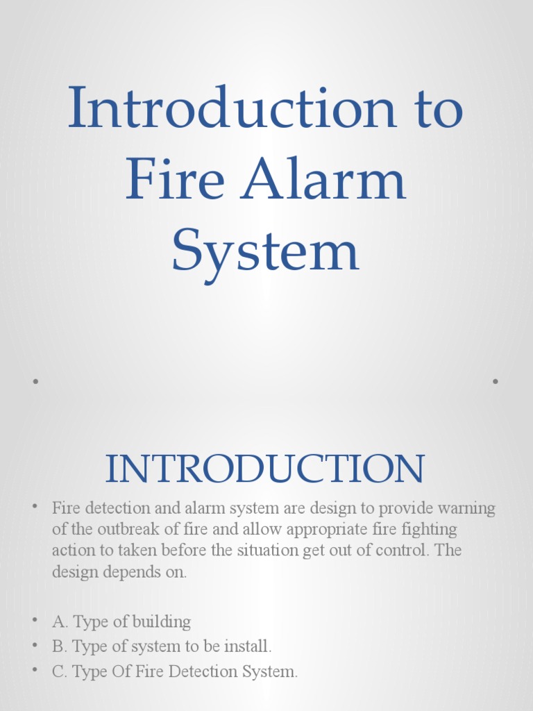 Introduction To Fire Alarm System | PDF