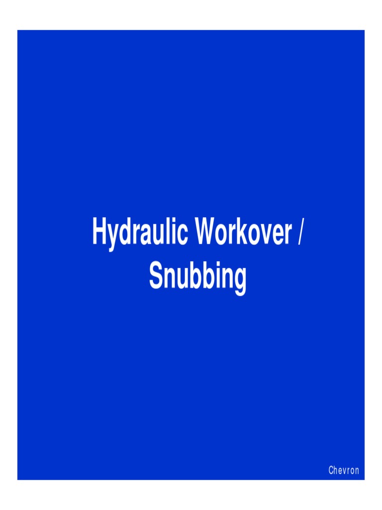 Hydraulic Workover and Snubbing Operations | PDF | Buoyancy | Buckling