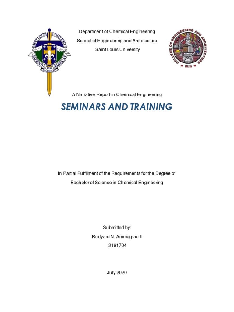 Chemical Engineering Seminars and Training Narrative Report | PDF ...