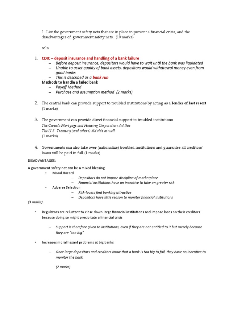 CDIC - Deposit Insurance and Handling of A Bank Failure | PDF | Bank ...