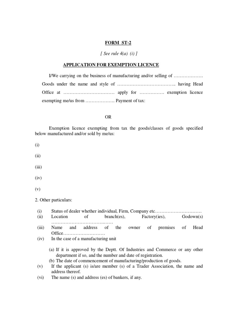 Form St-2: (See Rule 4 (A) (I) ) | PDF | Government Finances ...