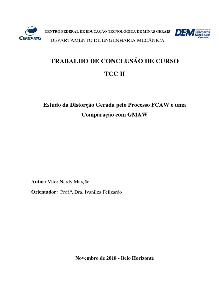 TCC2 Final Corrigido PDF | PDF | Química | Materiais