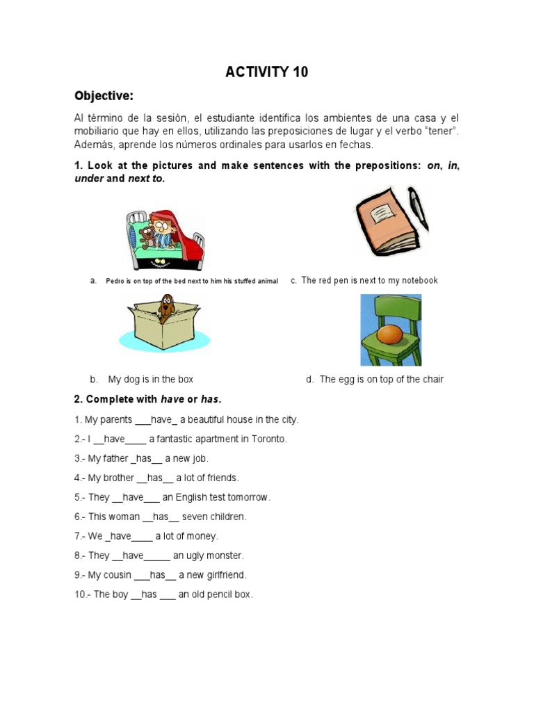 Activity 10: Objective | PDF