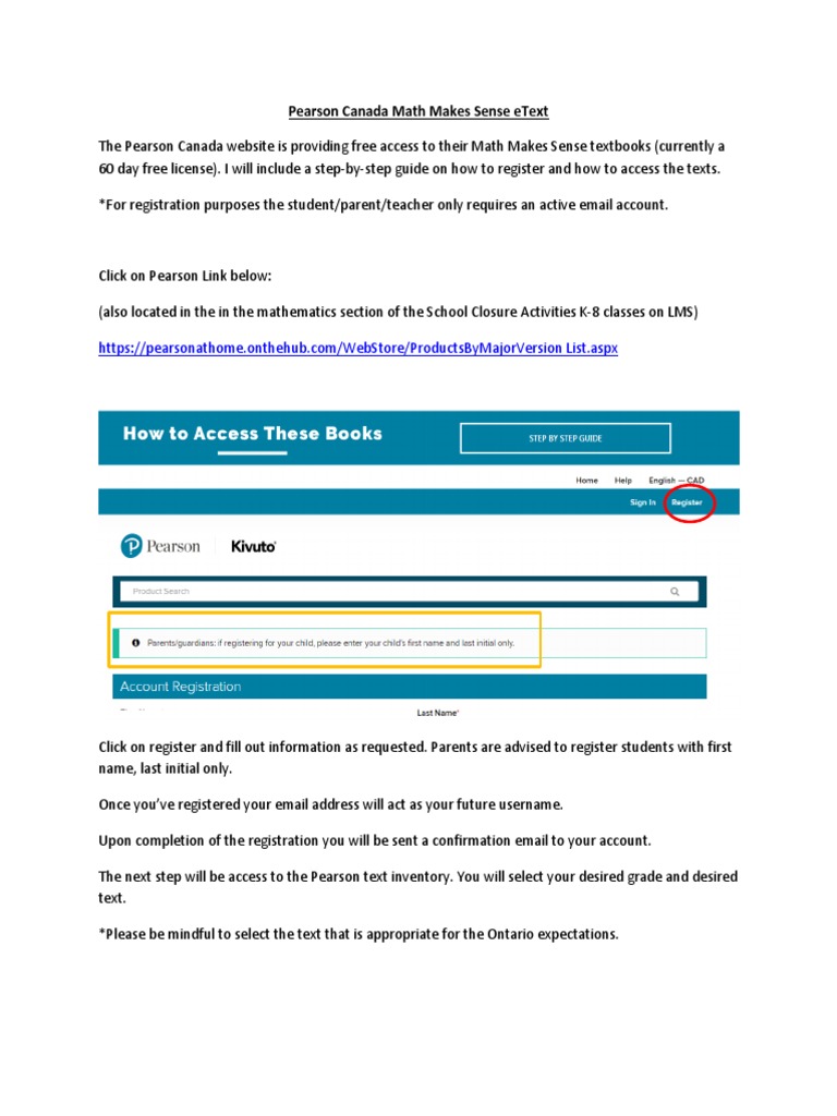 Free Access to Pearson Math eText | PDF | Career & Growth